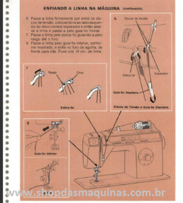 Manual de Instruções da Maquina Singer 290 Bobina Magica